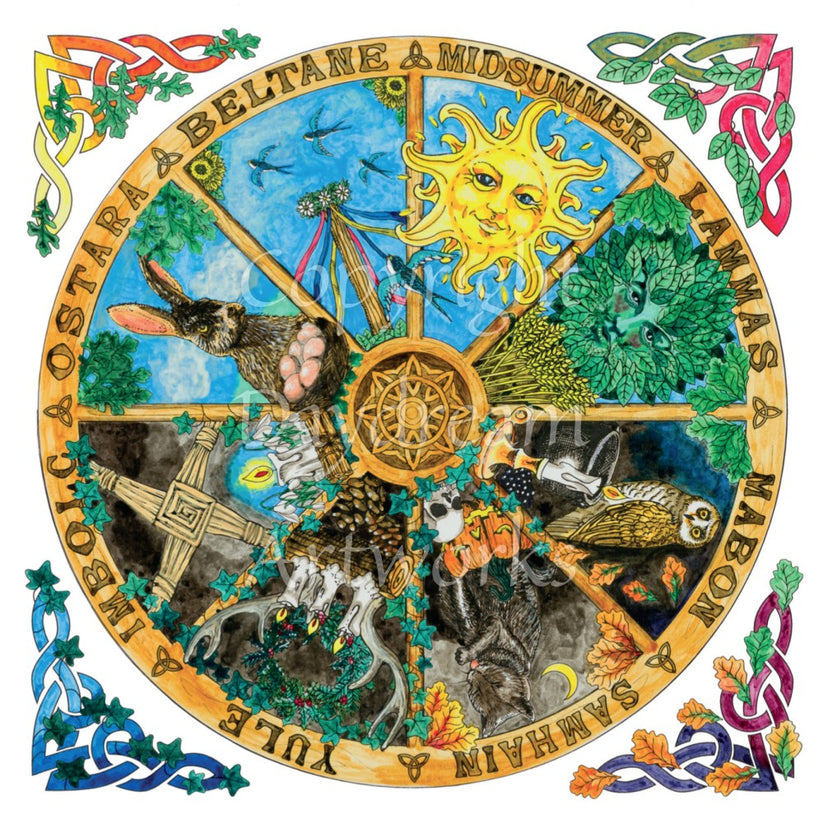 Pagan Wheel of the Year Seasonal Card – Moondragon