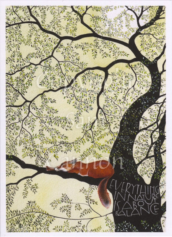 Balance - Fox-in-Tree Greeting Card – Moondragon