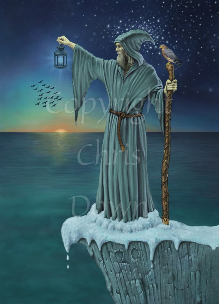 Merlin Greeting Card – Moondragon