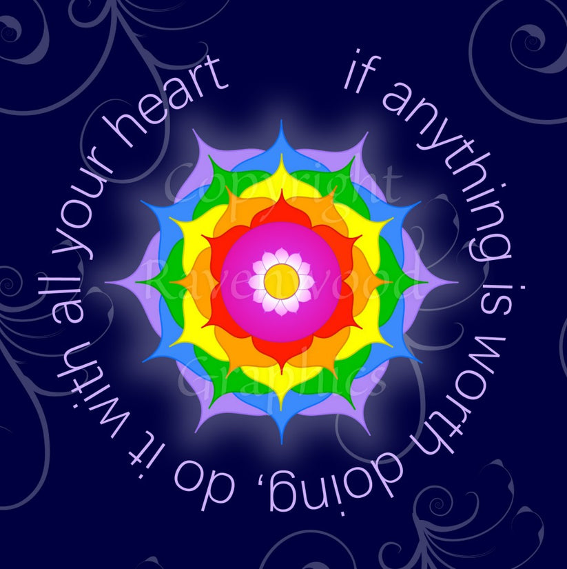 All Your Heart - Chakra Greeting Card – Moondragon